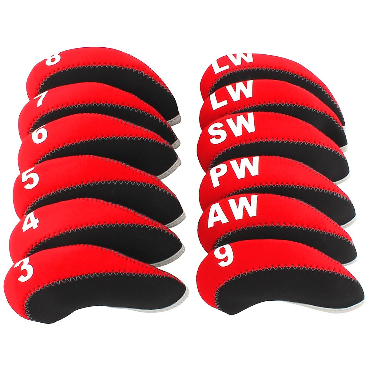 Golf Iron Head Covers 12Pcs Neoprene Golf Club Protector for Titleist Callaway Ping Taylormade