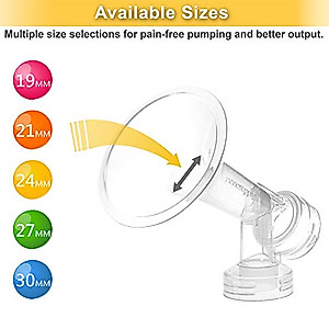 Nenesupply Pump Parts with 21mm Flanges Compatible with Medela Breastpump Incl. Flange Breastshield Valve Membrane for Pump in Style Symphony Swing Not Original Medela Pump Parts