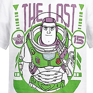 Disney Pixar Lightyear Buzz Lightyear Big Boys T-Shirt and Mesh Shorts Outfit Set Green/White 10-12