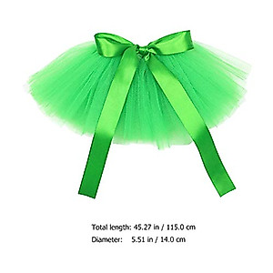 balacoo St Patricks Day Dog Costumes Green Dog Tutu Skirt Irish Day Pet Skirt Festive Mesh Tutu Skirt for Dog Party Pet Garment (Green)