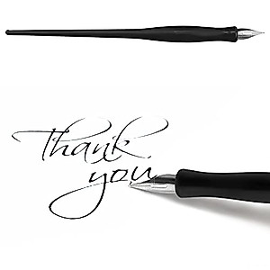 Zonon Oblique Calligraphy Dip Pen Set Include 2-in-1 Calligraphy Oblique or Straight Penholder with 8 Pieces Replacement Nibs (2 Sets)