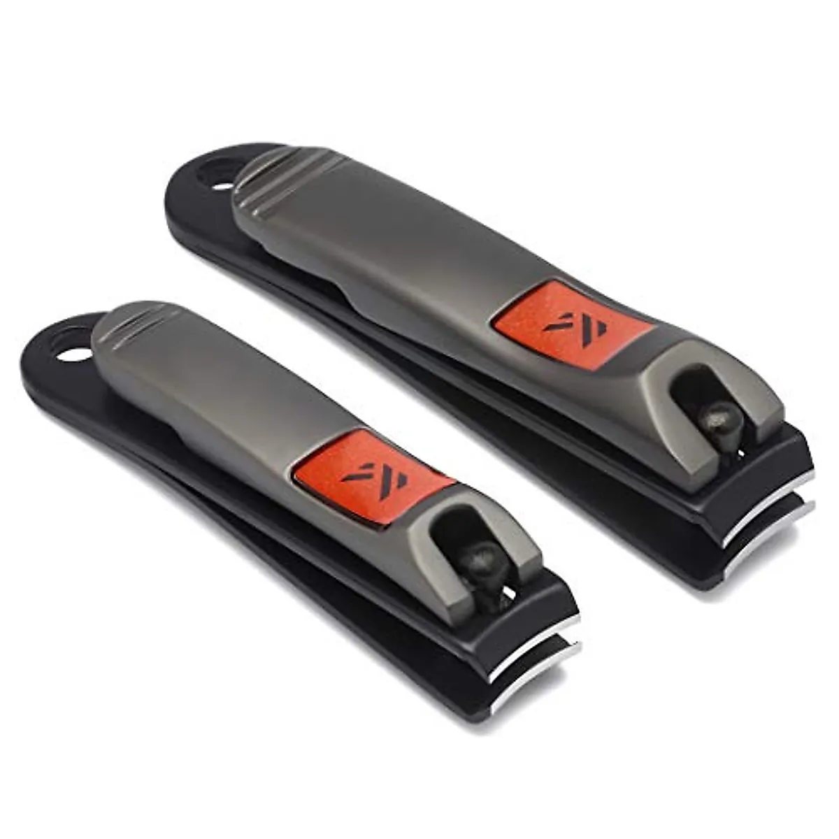 Nail Clippers Set for Men and Women, KLIPP Arched Zinc Alloy Nail Trimmers with Built In Fingernail Files on Non-Slip Levers – Trim and Shape Finger and Toe Nails with Travel Nail Care Kit