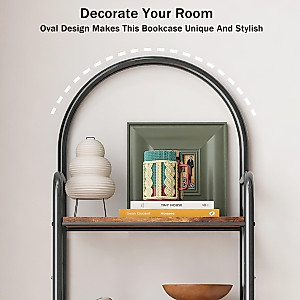 COVAOQD Book Shelf 5 Tier Slim Bookshelf Standing Shelf Slim Shelving Unit for Bedroom, Bathroom, Home Office