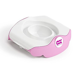 okbaby On The Spot 3 in 1 Travel Potty Seat - Compact & Lightweight Design - Features Non-Slip Rubber Base - Removable Inner Bowl - Toilet Training Seat for Toddlers & Children, Pink, fuchsia, 39056688
