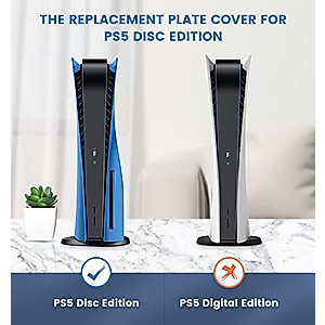 Wedorat PS5 Plate Starlight Blue Faceplate PS5 Cover Skin Replacement, Playstation 5 Game Console Case Cover Hard Shell Hard Shockproof ABS Anti-Scratch PS5 Side Plate Accessories Star Blue
