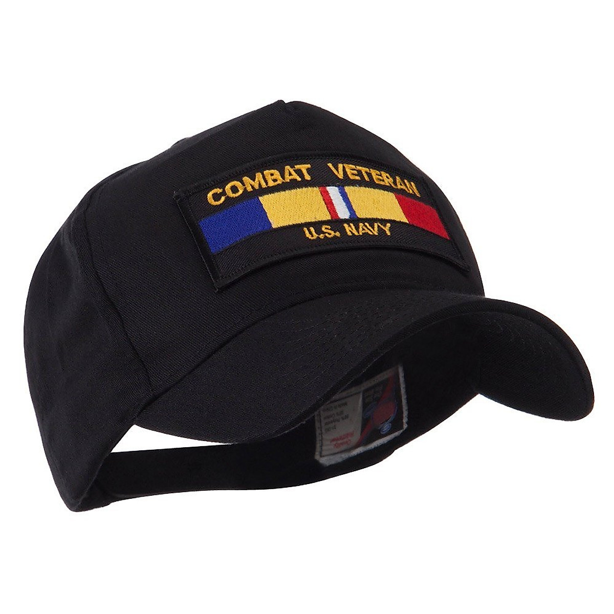e4Hats.com Veteran Rectangle Shape Patch Cap - Combat Navy OSFM
