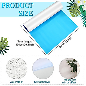 Amyhill Carnival Mirror, Self Adhesive Funhouse Mirror, 16 x 39 Inch Fun Mirror Wall Halloween Circus Birthday Party Supplies Decorations Props Games