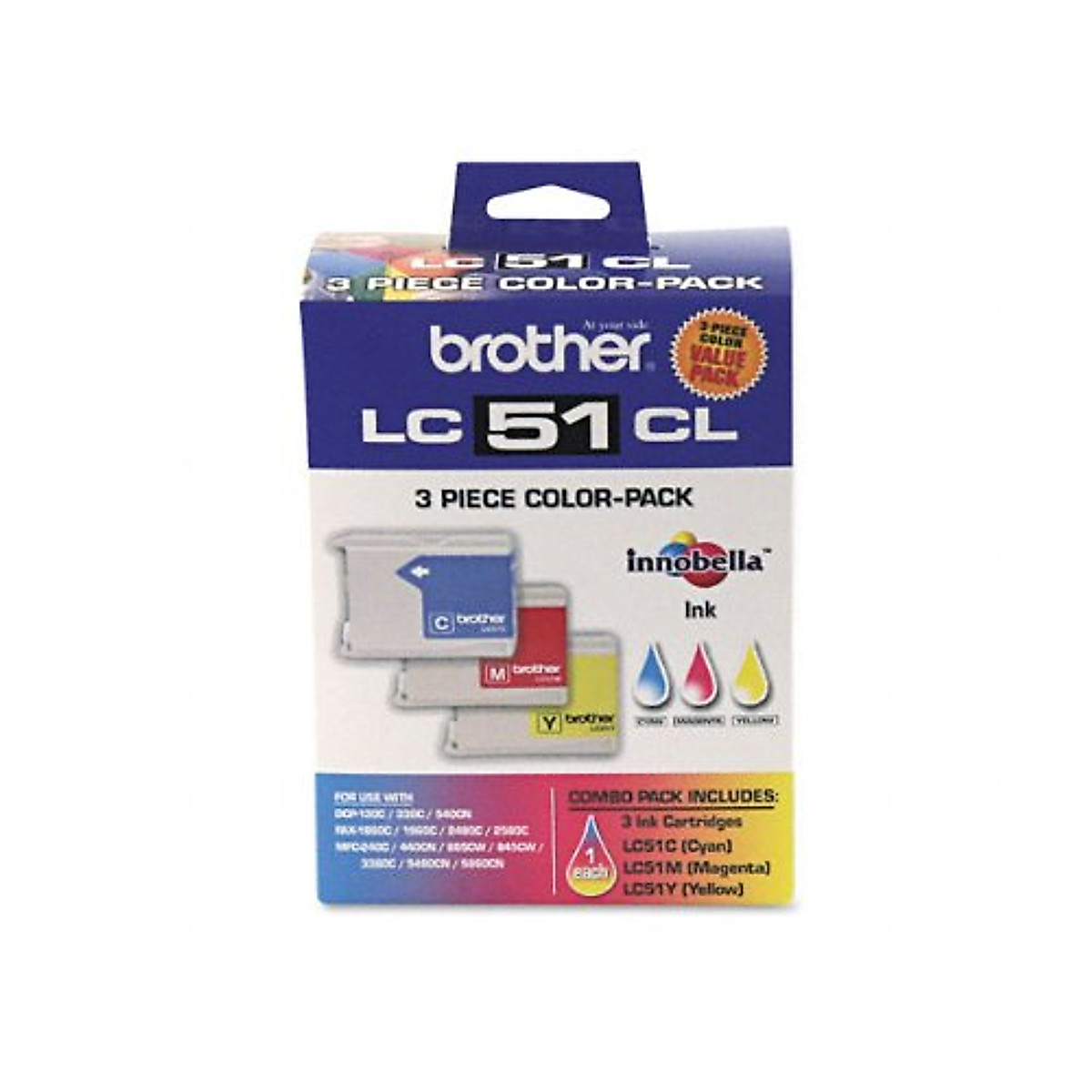 Brother MFC-845cw 3-Color Ink Combo Pack (OEM) 400 Pages Ea.