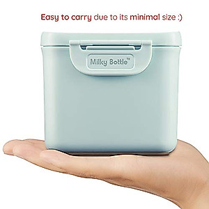 Portable Baby Formula Dispenser Container for Travel Outdoor Milky Bottle (Mint, Small (150g))