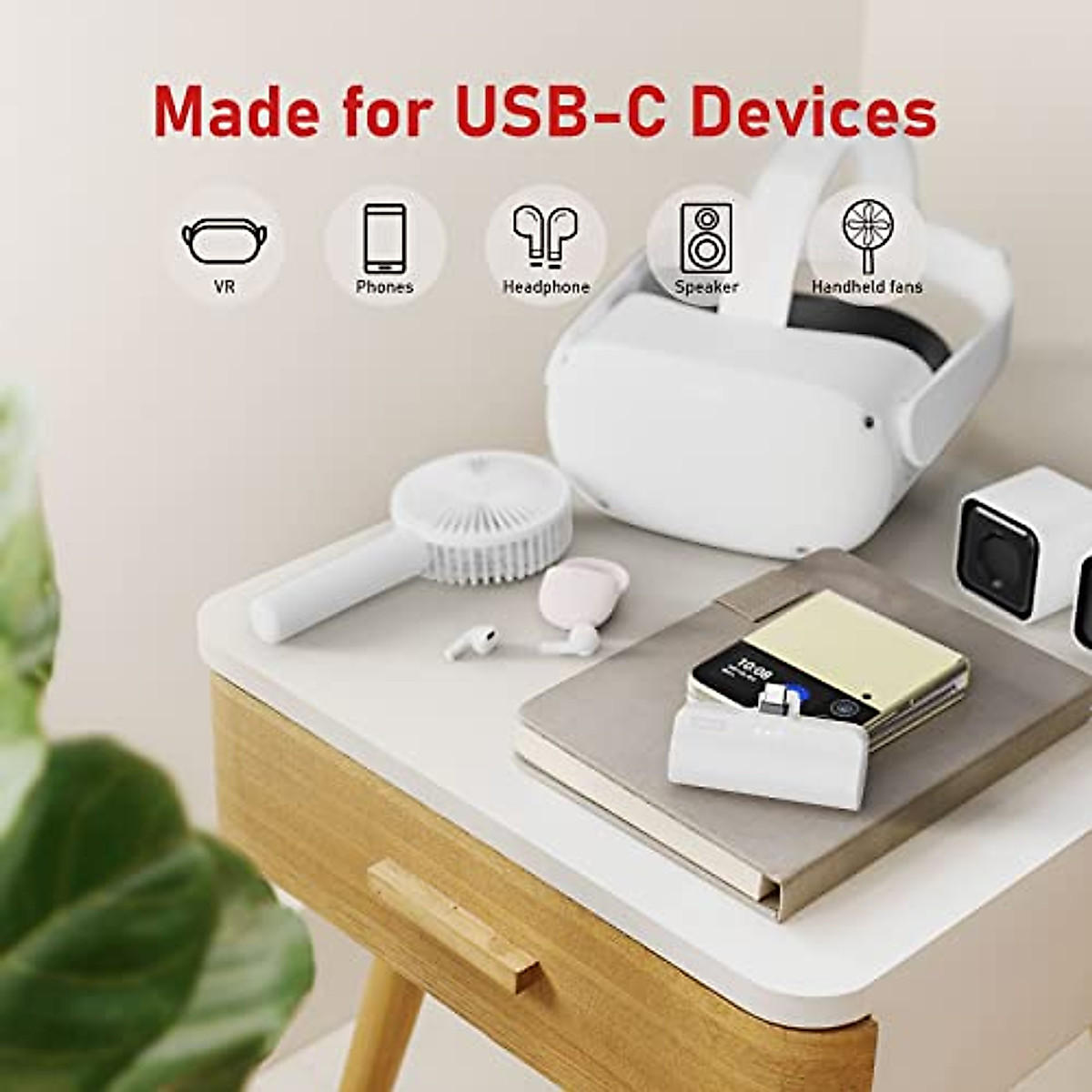 iWALK LinkPod 3 USB C Power Bank, 3350mAh Ultra-Compact Small Portable Charger Compatible with Samsung Galaxy Z Flip4 S23 S22, Nintendo Switch, Google Pixel, Oculus Quest