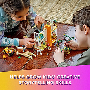 LEGO Friends Mia's Wildlife Rescue Toy 41717 with Zebra and Giraffe Safari Animal Figures Plus 3 Mini Dolls, Birthday Gift Idea for Kids, Girls & Boys Age 7 Plus Years Old