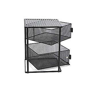 Mind Reader Storage, Black 2 Magnetic Rack