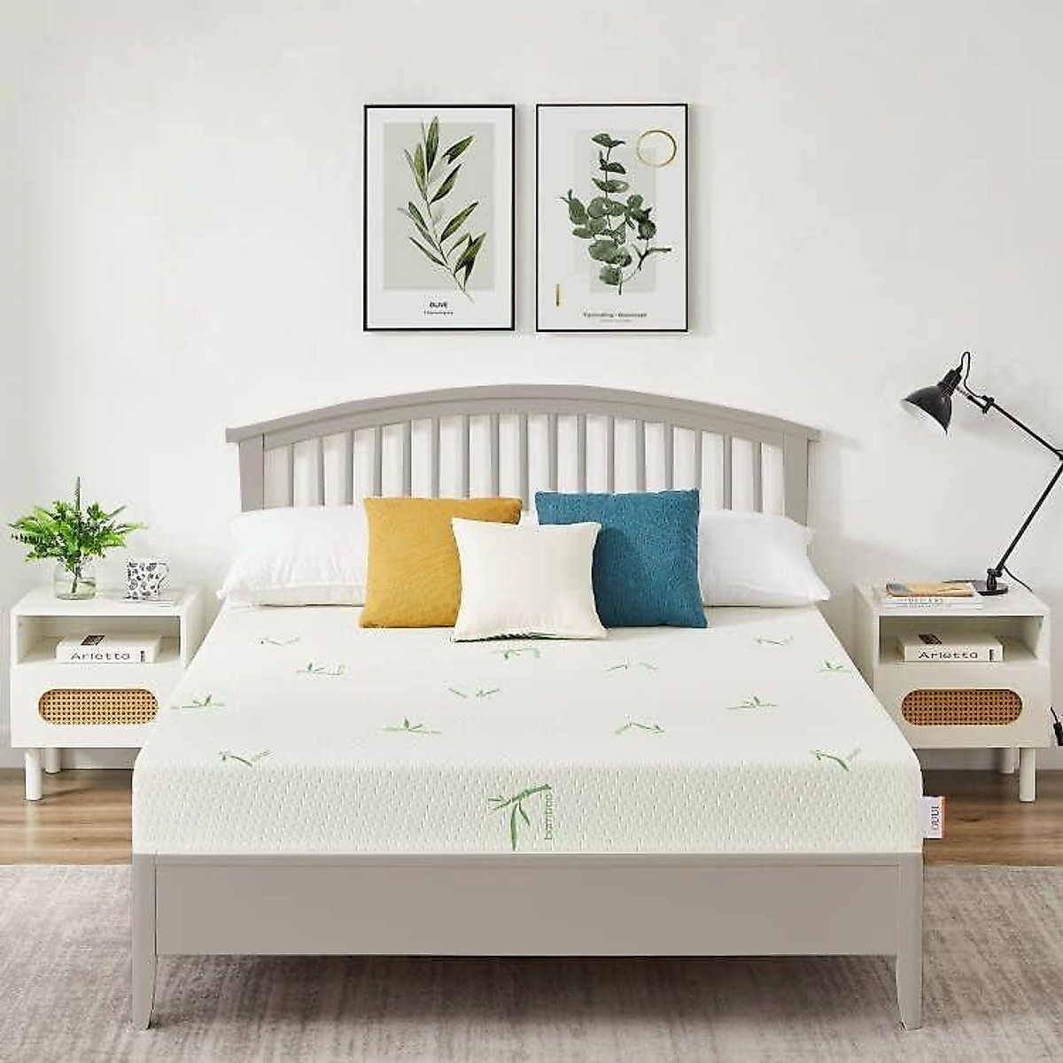 Generic 5 Inch Memory Foam Mattress,Queen Size, Medium-Firm Bed Mattress with Bamboo Cover, Breathable Gel Mattress, Pressure Relief, Bed in a Box for Bunk Bed, Trundle Bed, CertiPUR-US Certified