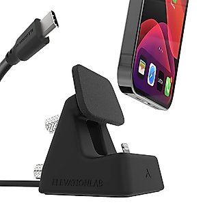 Elevation Lab Elevation Dock 5 - Lightning to USB-C PD. The Fastest Charging Dock for iPhone, Apple MFi Certified, Ultra-Adjustable, Locks with MicroSuction
