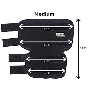 Labra Supportive Dog Rear Leg Hock Joint Wrap Brace with Metal Springs Protects Canine Wounds as They Heal Compression Brace Heals and Prevents Injuries and Sprains Helps Arthritis (Medium)