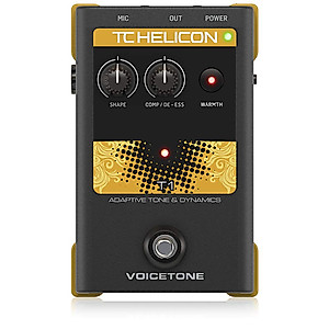 TC Helicon VOICETONE T1 Single-Button Stompbox for Studio Mastered Vocal Tone