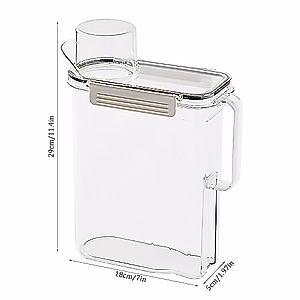 Laundry Powder Dispenser, Detergent Dispenser with Measuring Cup Lid, Large Capacity Laundry Softener Dispenser Leak-Proof Washing Powder Container for Fabric Softener and Liquid Detergent