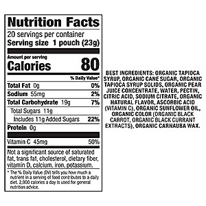 Annie's Organic Berry Patch Bunny Fruit Snacks, Gluten Free, 16 oz, 20 ct