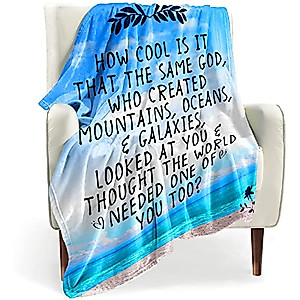 Simplive Christian Gifts for Women Religious Gifts 50x60 inch Throw Blanket with Inspirational Thoughts and Prayers-Religious Throw Blanket Catholic Gifts Birthday Gifts Spiritual Gifts for Women