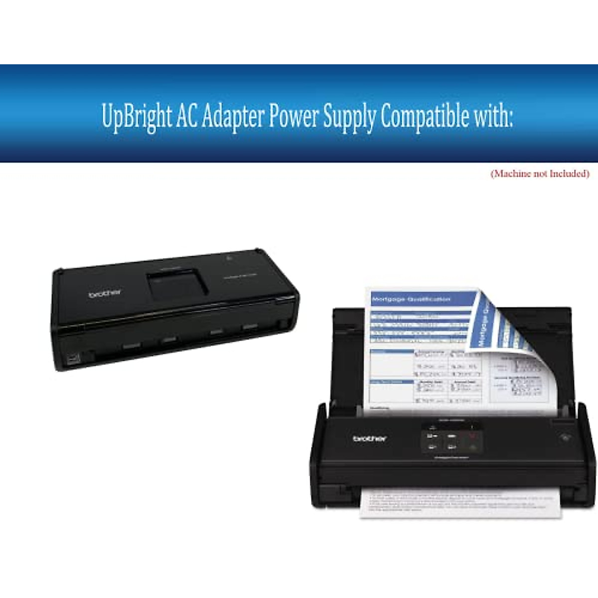 UpBright 24V AC/DC Adapter Compatible with Brother ImageCenter ADS-1000W ADS1000W Image Center Color Desktop Wireless Scanner DS-C R33030 ADP-24DR AA DSC ADP-24DRAA 24VDC 1A DC24V Power Supply Charger