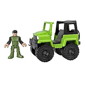 Fisher-Price Imaginext Beach Buggy, Push-Along Vehicle and Character Figure Set for Preschool Kids Ages 3-8 Years