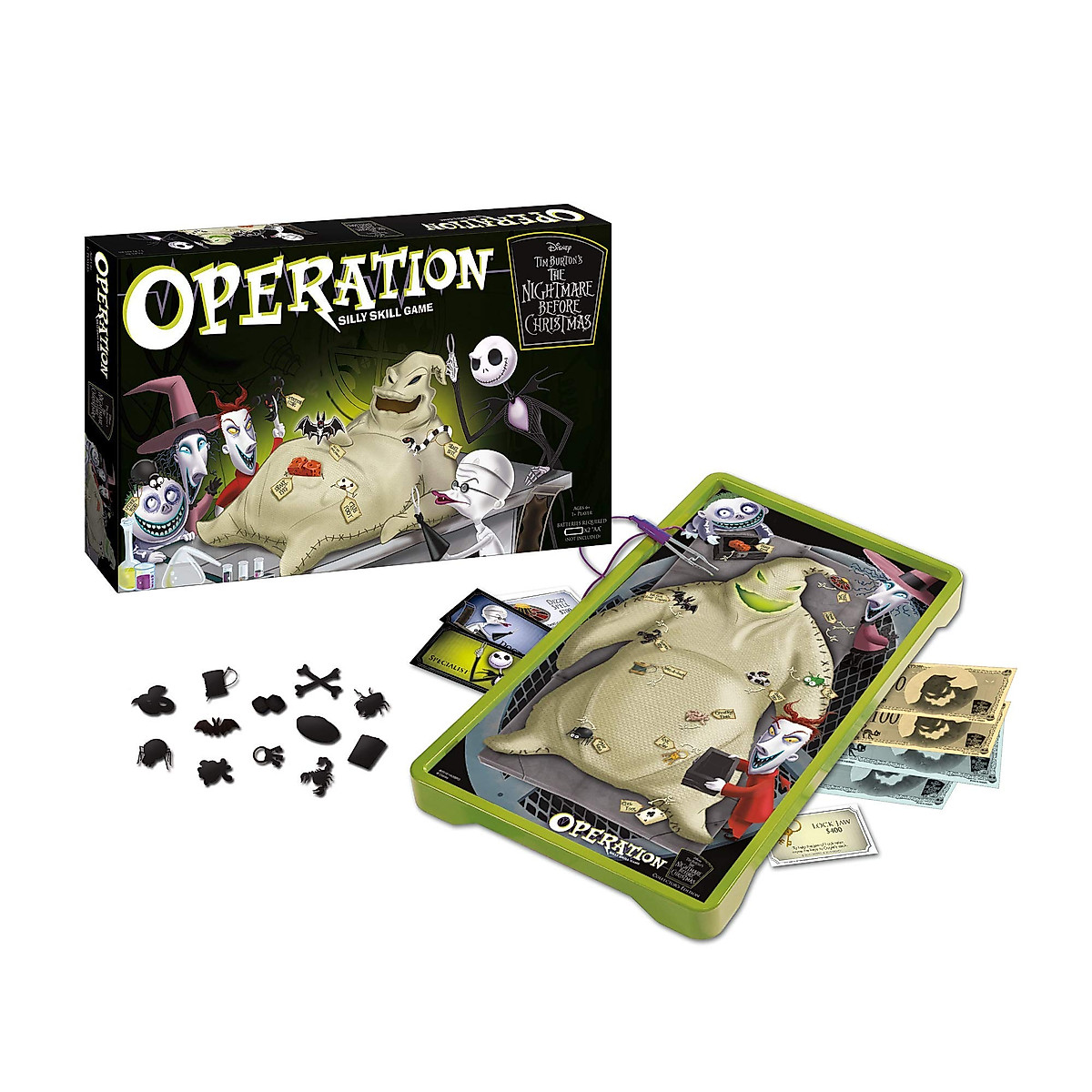 Operation Disney The Nightmare Before Christmas Board Game | Collectible Operation Game | Featuring Oogie Boogie & Nightmare Before Christmas Artwork, 1+ Players