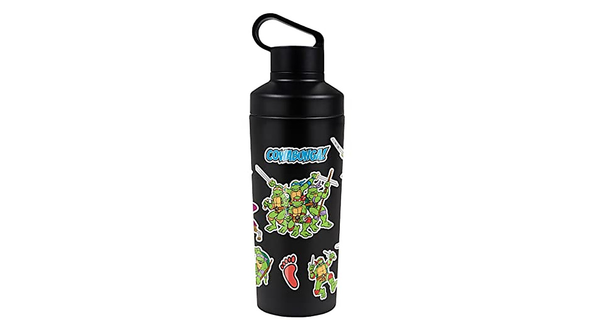 Official TMNT Water Bottle - 18 oz Insulated Turtles Collage