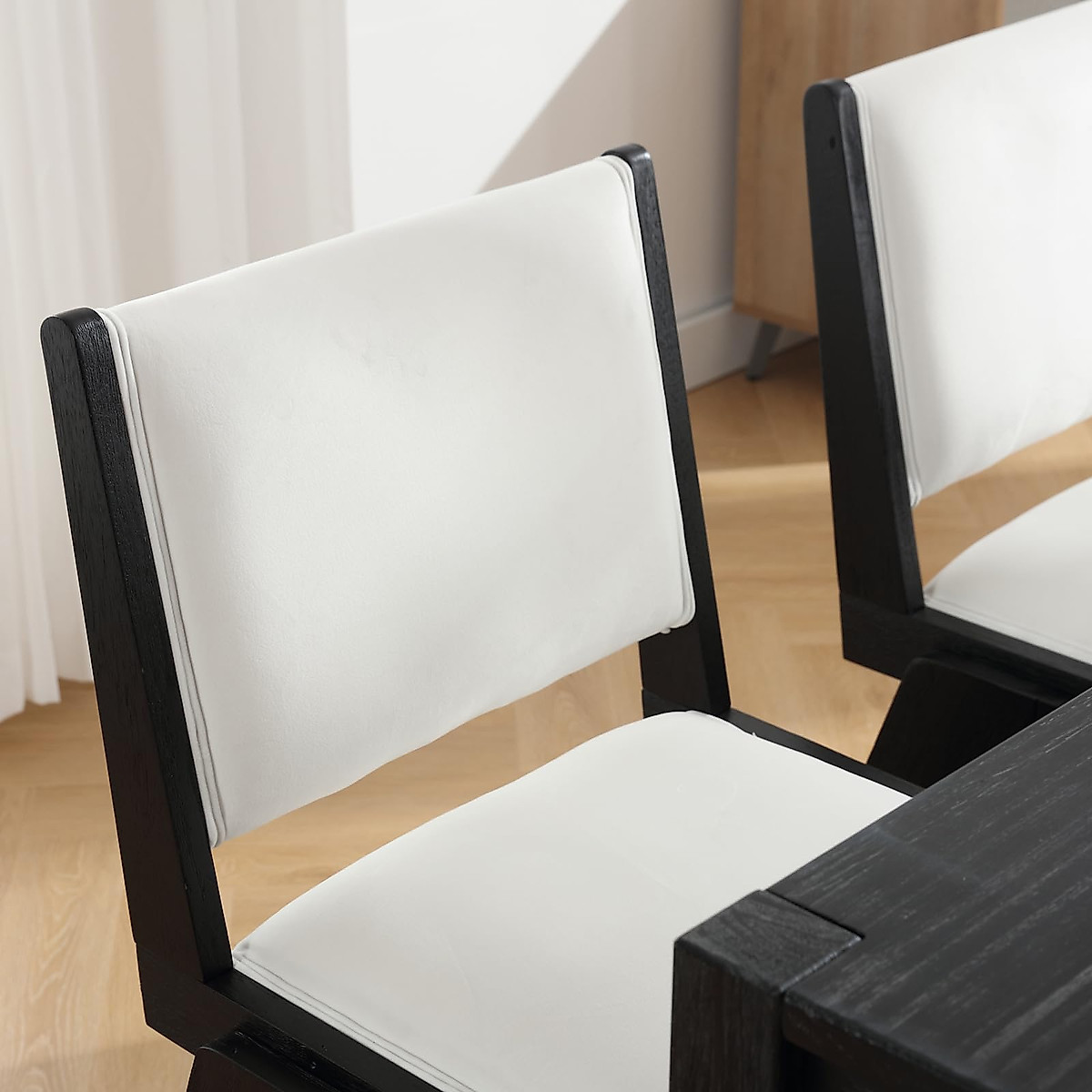 ZH4YOU Black Velvet Dining Chairs Set of 4, Modern Kitchen Dining Room Chairs with Back, Armless Comfy Side Chair for Living Room/Office/Apartment, Velvet Beige