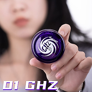 MAGICYOYO Looping GHZ Responsive Yoyo for Kids, 2A Starter Yoyo for Beginner, Easy to Play Basic String Tricks, with 6 Replacement Strings, Yo-Yo Glove, Bag (Purple)