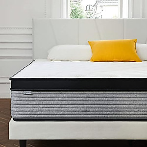 S SECRETLAND Full Mattress, 12 Inch Hybrid Memory Foam Mattress and Individual Pocket Springs,Full Bed Mattress in a Box with Pressure Relief and Cooler Cover,Soft Full Size