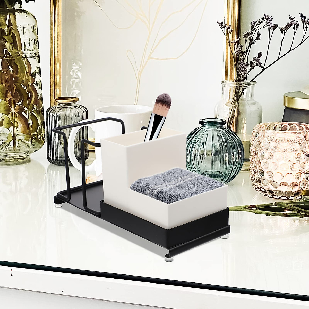 Makeup Organizer Storage Holder Coffee Station Supplies Coffee Organizer Cotton Swab Container Coffee Cup Organizer Paper Cup Holder Countertop Organizer Paper Cup Organizer