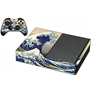 VWAQ The Great Wave of Kanagawa Skins Designed to Fit Xbox One Console and Controller - XGC8