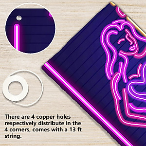 Neon Pole Dance Hot Sexy Girl Banner Pole Dancing Theme Backdrop Decor for Bachelorette Bridal Shower Birthday Party Decorations Chair Dancing Party P Valley Party Supplies Favors Photo Booth Props