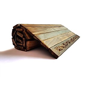 NeoTrove Sofa Arm Tray for Flat Armrest Hand Carved in Natural Textured Wood (Not Suitable for Rounded Sofa Arms)