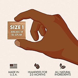 Boveda 62% Storage Humidifier Packets - 2 Way Humidity Control Packs- Size 1-20 Count Resealable Bag - Storage Container Accessories - Bulk Humidity Packs - Relative Humidity Packs - Packet