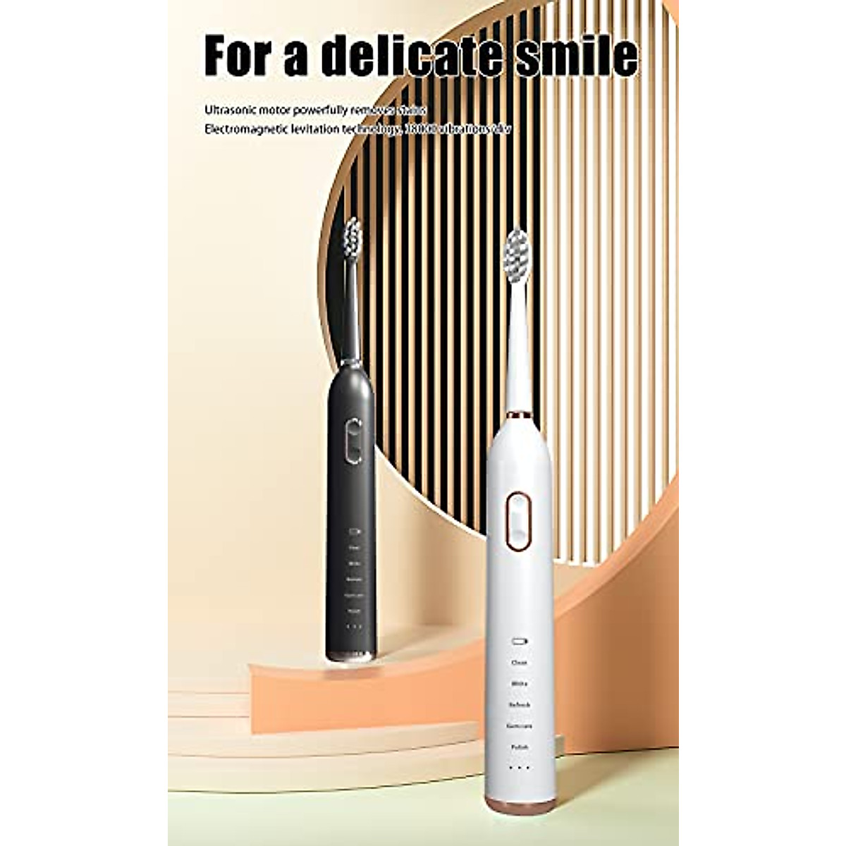 Dorlnk Electric Toothbrush 5 Modes 3 Brush Heads Convenient Rechargeable USB Fast Charge Toothbrushes ,1200mAh Battery Last for 60 Days Smart Electric Toothbrushes for Adults and Kids