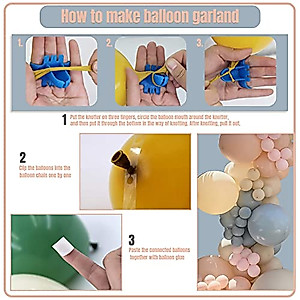 136Pcs Pastel Blue Yellow White Balloons Garland Kit Latex Balloons Arch for Baby Shower Birthday Wedding Engagement Anniversary Christmas Party Decoration…