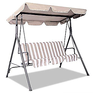 Goplus Swing Canopy Replacement Waterproof Top Cover for Outdoor Garden Patio Porch Yard, Top Cover Only (77'' x 43'')