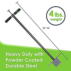 Yard Butler Sod Plugger turf cutter and grass plug tool for zoysia, St. Augustine, fescue, or centipede grass transplanting & repair - ISP-33