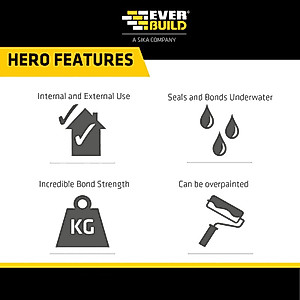 Everbuild STIXBK Stixall Ultimate Power Cartridge 290 ml - Black by Everbuild