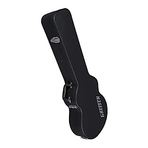 Gretsch G2655T Streamliner Center Block Jr. Durable, Secure, Black Plush Interior Case with Chrome Latches for Transportation and Storage (Black)