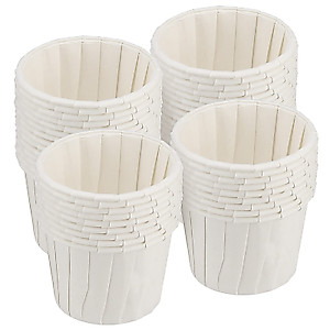SINJEUN 1000 Pack 2 oz Paper Souffle Portion Cups, Disposable Condiments Sample Cup Snack Cups for Measuring, Jello Shots, Sauces, White