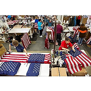 The Top 4x6 ft American Flag for Outside, Deluxe Made USA Flag, Longest Lasting, Heavy Duty 420D Nylon, Embroidered Stars, Sewn Stripes, Brass Grommets, The Best US Outdoor Flags