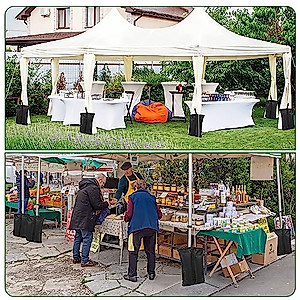 Nuenen 20 Pcs Canopy Weights Sand Bags Large Tent Weights 560 LBS Heavy Duty Gazebo Weights with Shovel for Outdoor Patio Canopy Tent Shelter Umbrella Instant Canopies Without Sand (Black)