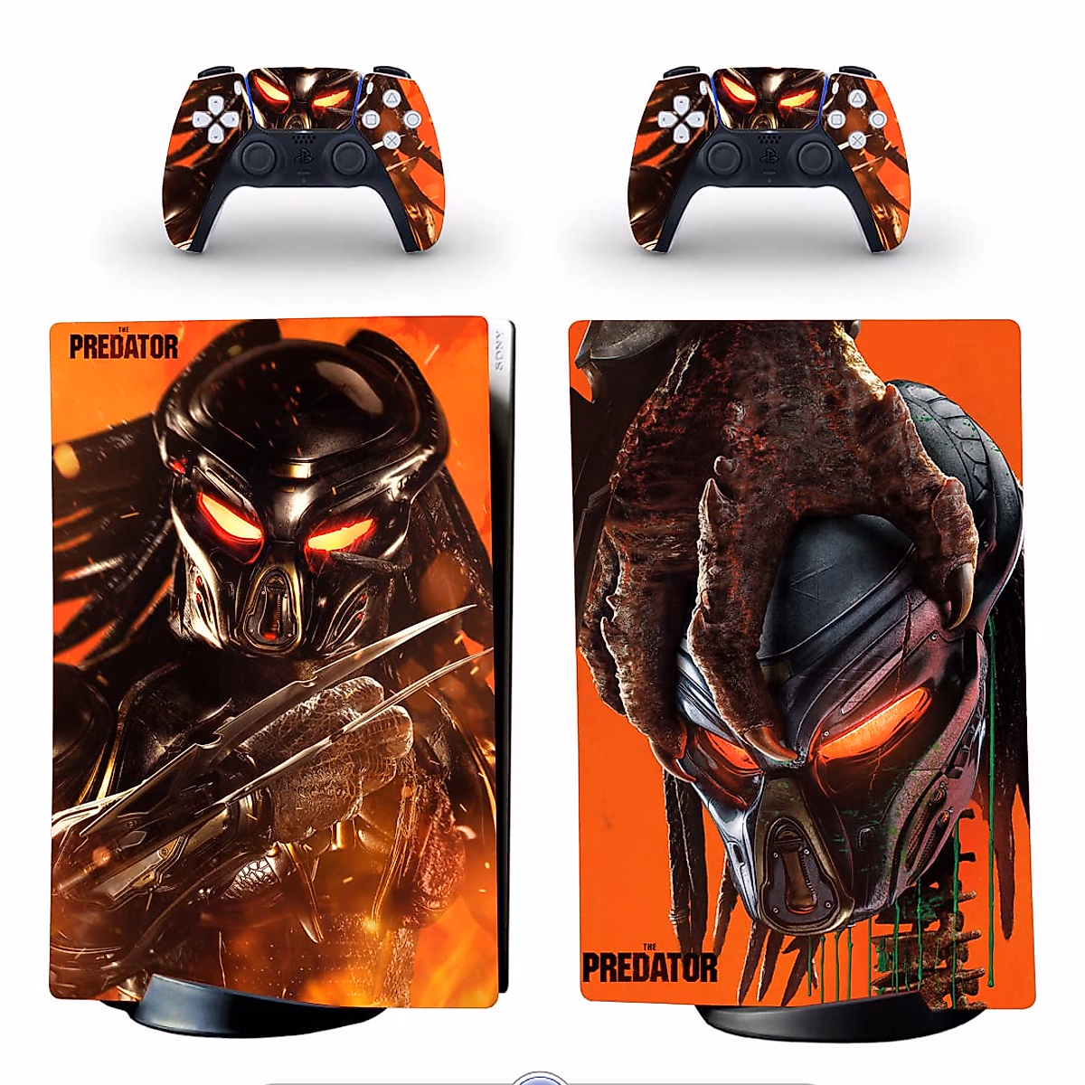 Vanknight Digital Console Decals Stickers Controllers Full Cover Vinyl Skin Compatible with PS5 5 Digital Console Alien