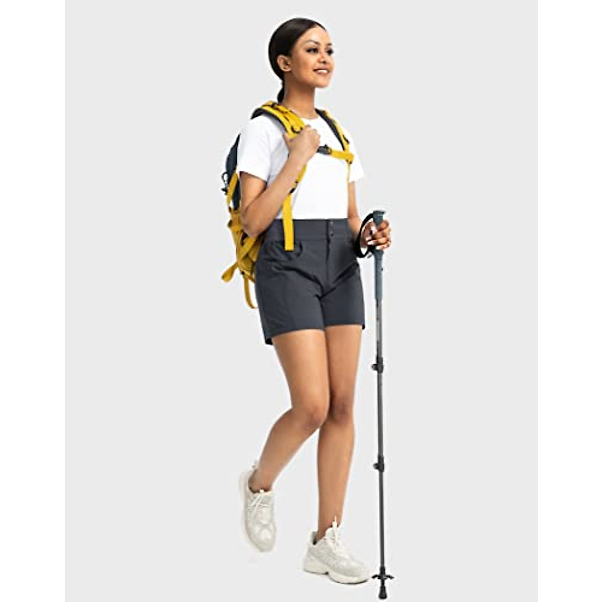 Viodia Women's 5" Hiking Golf Shorts with Pockets High Waist Stretch Cargo Short Shorts for Women Casual Summer Walking Steel Grey