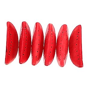 Hoement 6pcs Simulated Watermelon Fake Watermelon Slices Faux Watermelon Display School Decoration Simulation Watermelon Slices Photography Props Plant Decorate Fruit Slices Model Foam