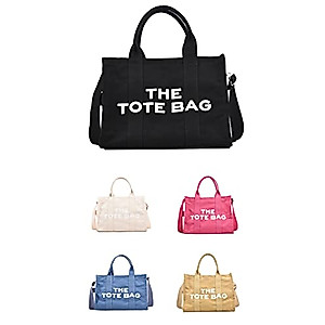 Tote Bag for Women, Travel Canvas Tote Bags for Women, Fashion Crossbody Bags Handbag Bag Casual Large Capacity for Office, Travel, School - BlackBlack