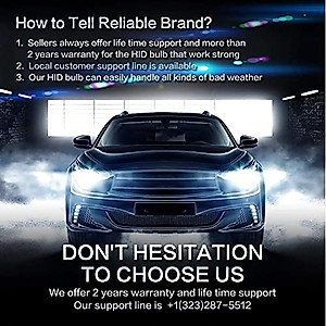 Sinoparcel D1S Xenon HID Headlights Bulb - 8000K 35W High Low Beam Replacement Bulb - Pack of 2