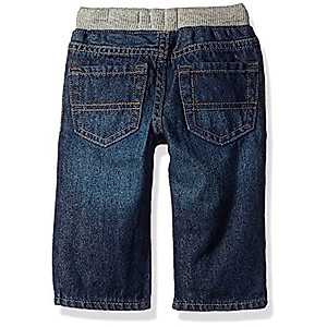 The Children's Place Baby Boys' Pull On Straight Jeans, Liberty Blue, 4T